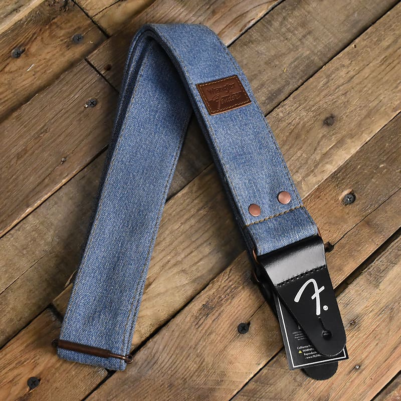 Fender Wrangler Denim Strap - Light Indigo | Reverb