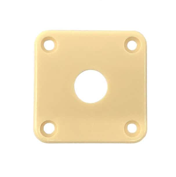 Solo Pro Square LP Style Jack Plate - Ivory---ivory | Reverb UK