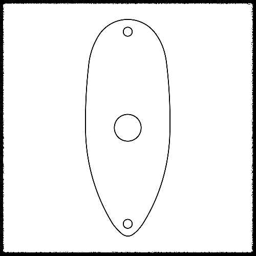 Stratocaster Flat Output Jack Plate | Reverb