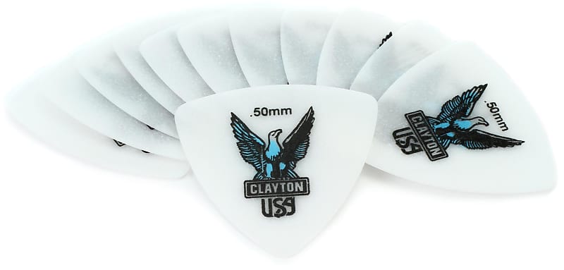 Clayton Acetal Rounded Triangle Picks 12-pack .50mm (2-pack) | Reverb