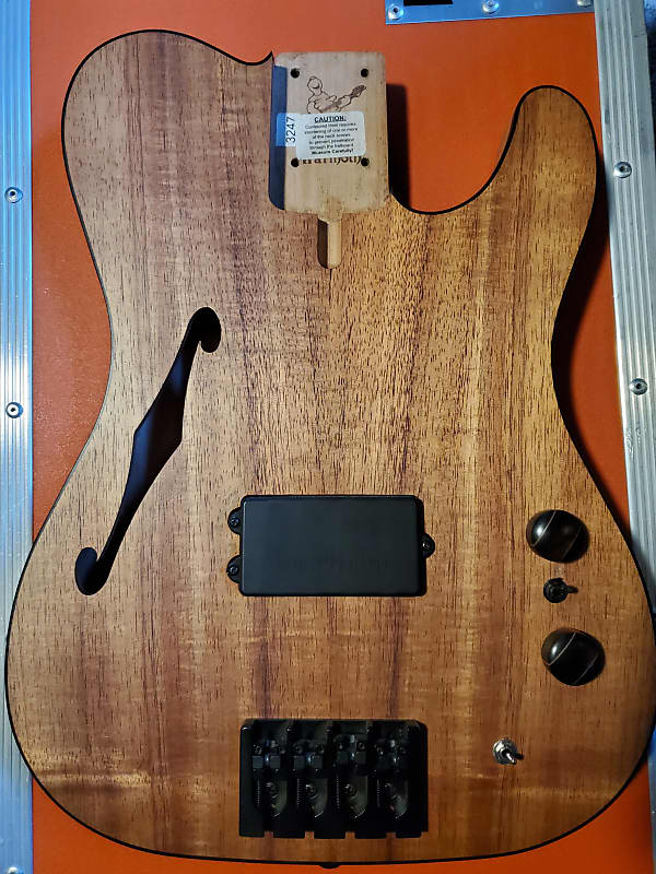 Warmoth Thinline T style 4 string Bass body roasted Swamp | Reverb