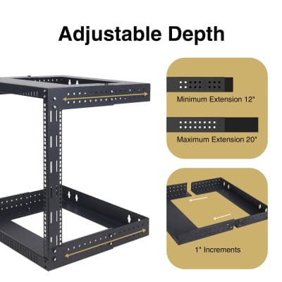 ST2PWOR-A15U | 2-Post 15U Wall-Mount Open Frame PA, Server & | Reverb