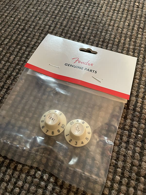 Fender Jazzmaster - Aged White Witch Hat Knob Set | Reverb