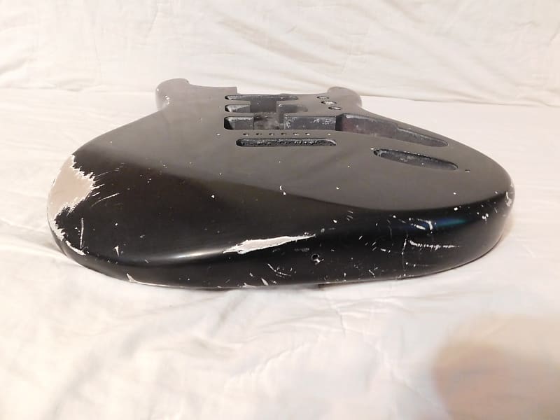 Nitro Lacquer Aged Reliced Black Fender MIM Strat Guitar Body | Reverb