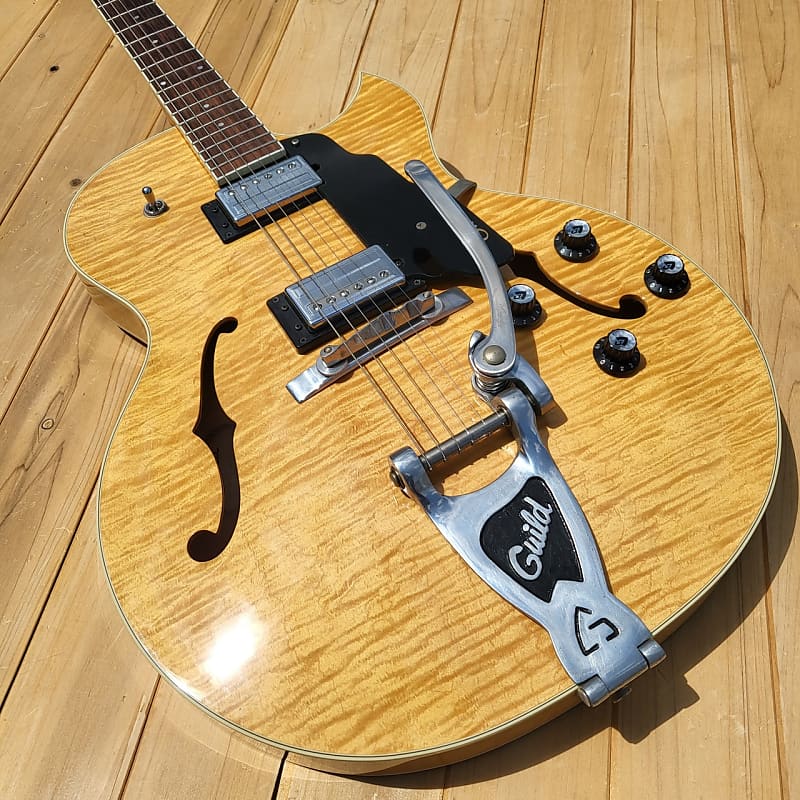 1997 USA Guild Starfire III, Blonde, w/case | Reverb