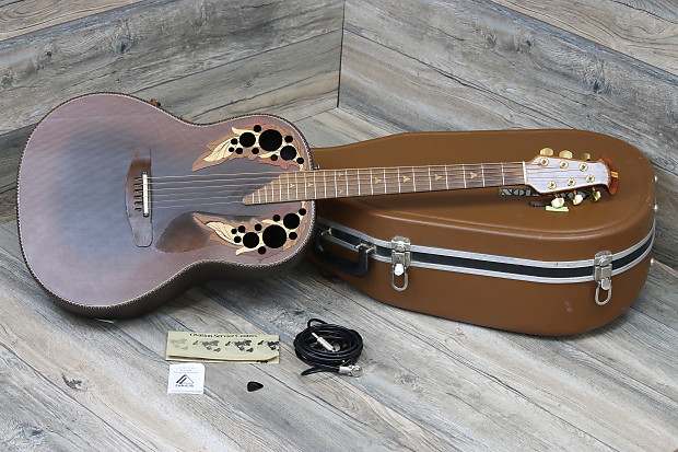 Amazing Tone! Adamas Ovation 1681-9 1993 Brown! Unique Shape! | Reverb