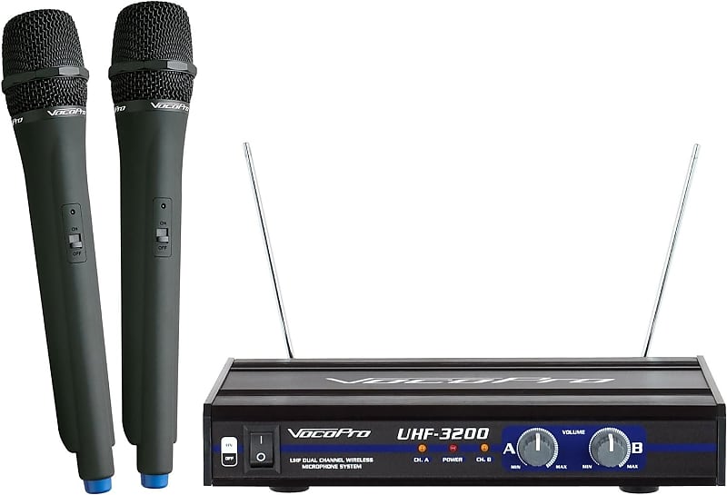 VocoPro UHF-3200 UHF-Dual Channel Wireless Microphone System | Reverb