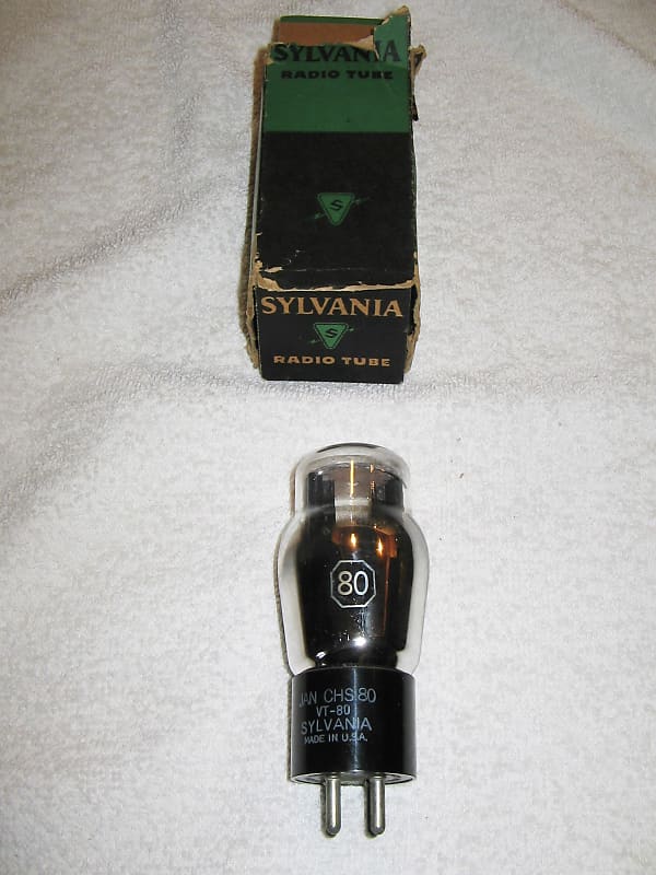 Sylvania JAN Type 80 Tube Coke Bottle w/ Orig Box | Reverb