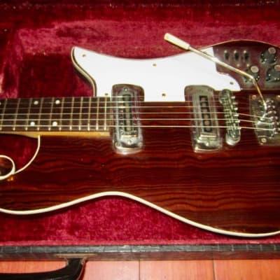 ~1965 Premier Multivox E-781 Scroll Guitar Brown Swirl | Reverb