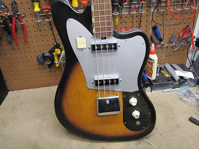 Tiesco EB200 Bass 1966 - Sunburst - Vintage on the Cheap! | Reverb