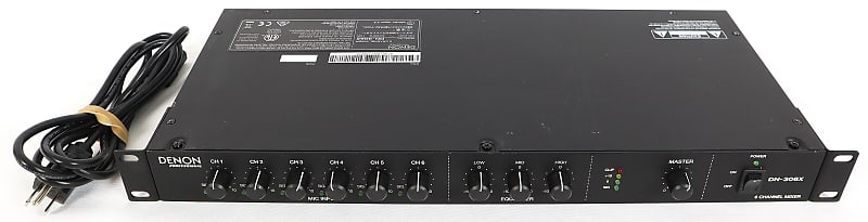 Denon DN-306X 6-Channel Stereo Mixer Rack Rackmount | Reverb