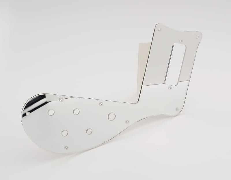 chrome mirror acrylic pickguard for RICKENBACKER 4003 bass | Reverb
