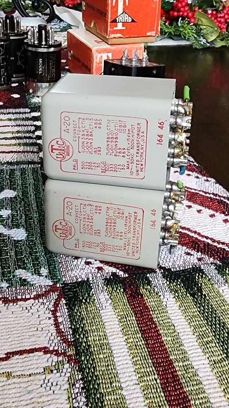 UTC Matched Pair Of A-20 Transformer, Matching Dates | Reverb