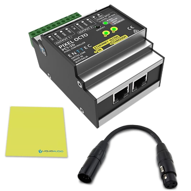 Enttec Pixel Octo PC1-2D 71520 8 Universe DIN Rail LED Pixel | Reverb