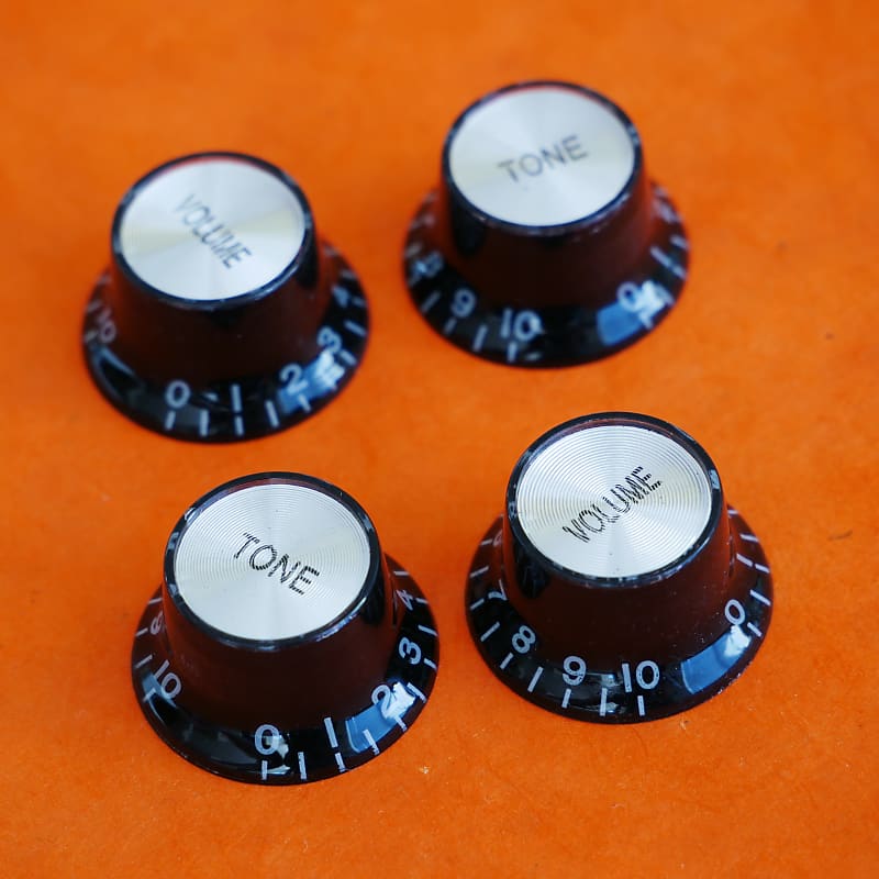 Gibson Epiphone Style Top Hat Bell Knobs 2 Tone 2 Volume | Reverb