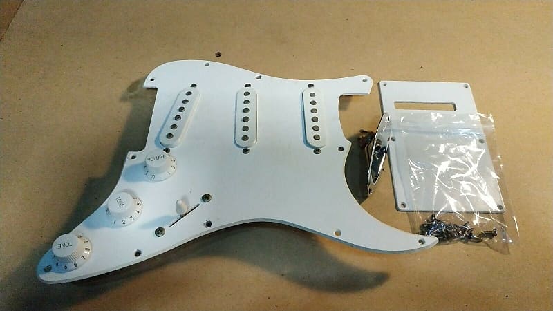 2010 Squier Bullet Strat Loaded Pickguard SSS White | Reverb