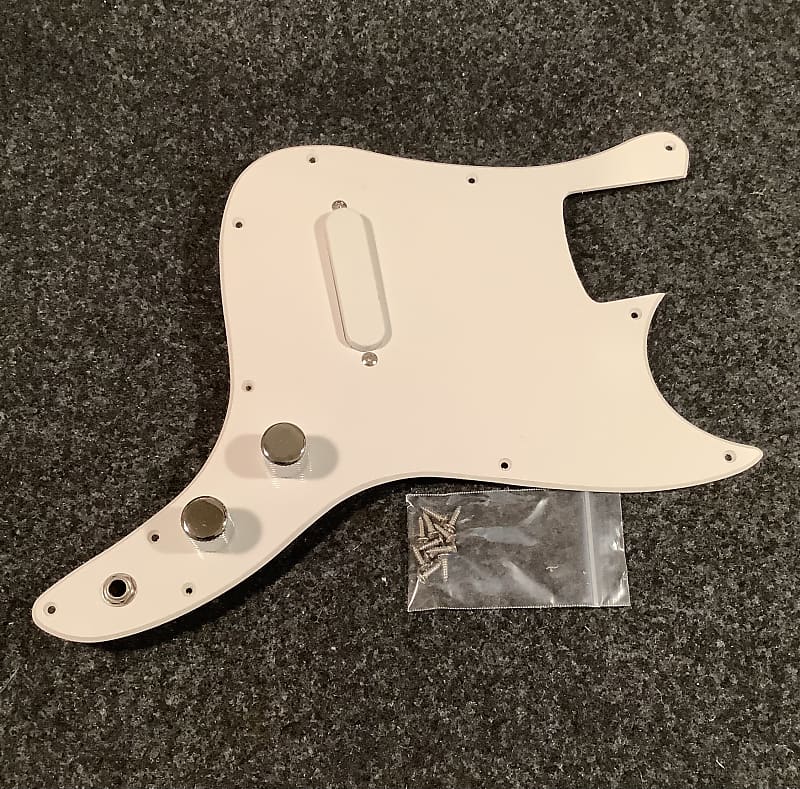 Squier Bronco Bass Loaded Pickguard 2020 White | Reverb