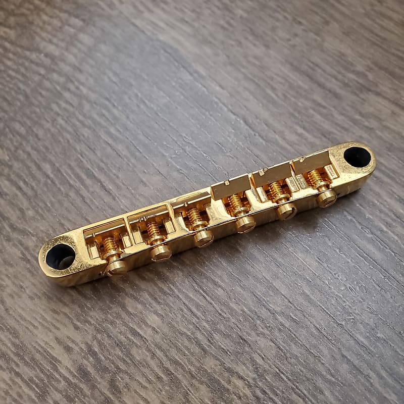 Gibson ABR-1 Tune-o-matic Wired Bridge - Gold 80s 90s | Reverb