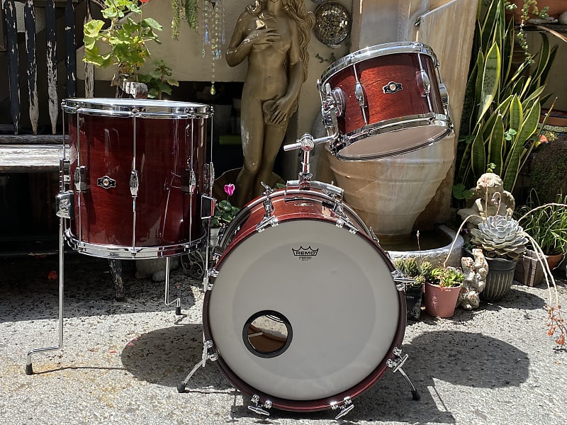 George Way 3 pc Drum Kit Mahogany Wood 18/12/14 | Reverb