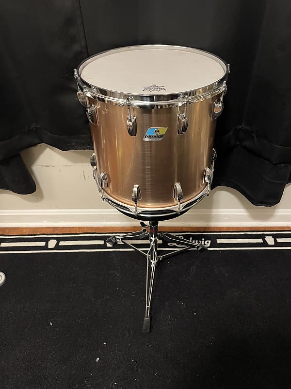 Ludwig 14x13 power tom 1980’s - Brushed gold | Reverb