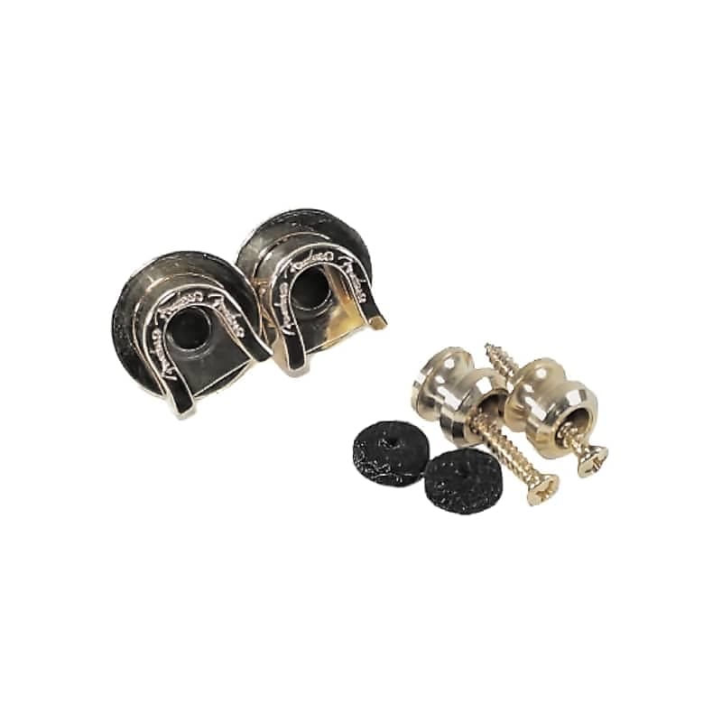 Fender Strap Locks and Buttons Gold (2) | Reverb