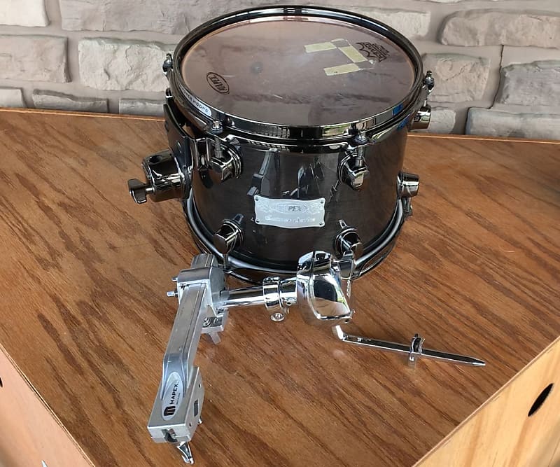Mapex Saturn 10” Tom Transparent Black W mounts | Reverb