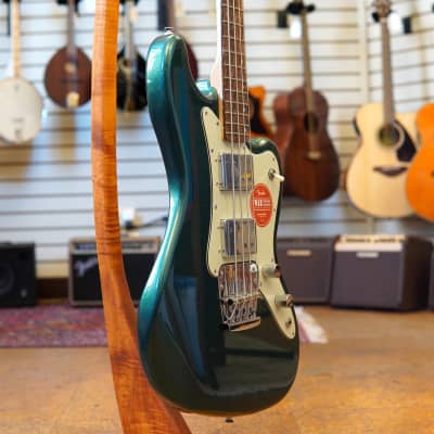 Squier Paranormal Rascal Bass HH Sherwood Green w/Matching | Reverb