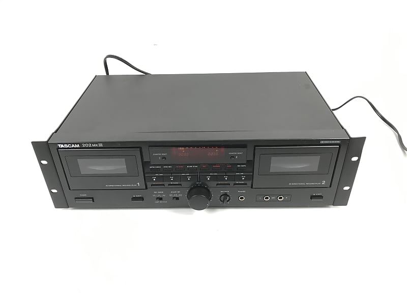 Tascam 202 MK III MK3 Dual Analog Cassette Deck Player | Reverb