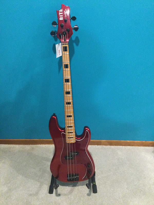 Bite Custom “punch” bass 2020 Candy apple red | Reverb