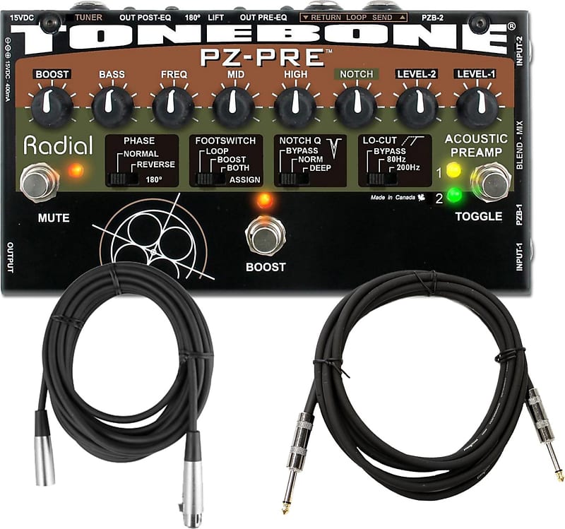 Radial Engineering ToneBone PZ-Pre Instrument Preamp Pedal DI | Reverb