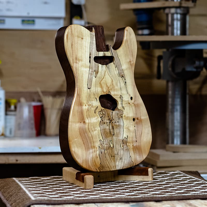 Spalted Maple Tele Body / Spalted Maple & Walnut Tele | Reverb UK