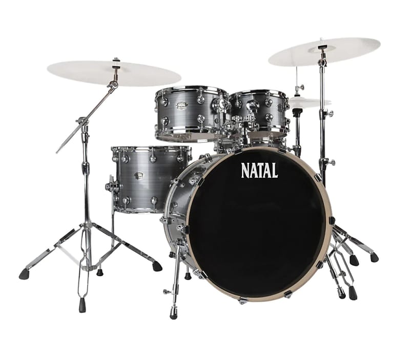 NATAL ARCADIA 5-PIECE DRUM KIT IN GREY STRATA - Meinl HCS | Reverb