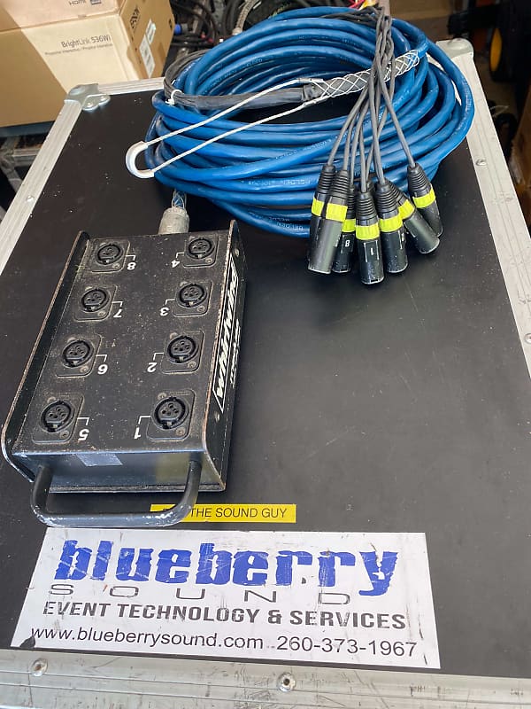 Whirlwind 8 channel drop snake box 50' 2010 blue | Reverb