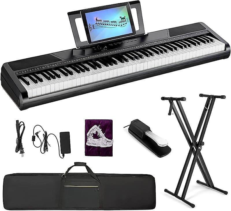 Digital Piano 88 Key Weighted with Stand, 88 Key Semi | Reverb