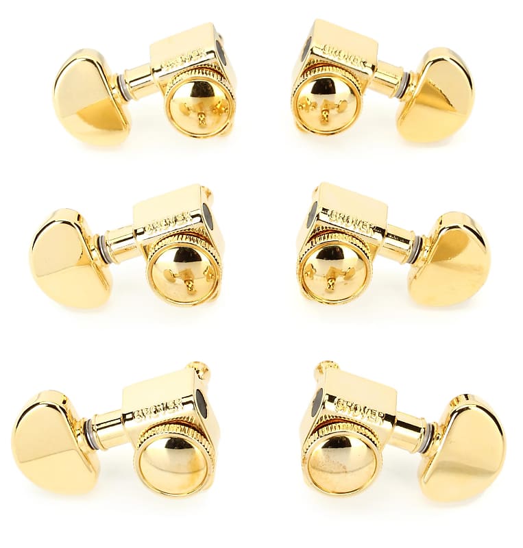 Grover 502G Roto-Grip Locking Rotomatic Tuners - 3+3 Gold | Reverb