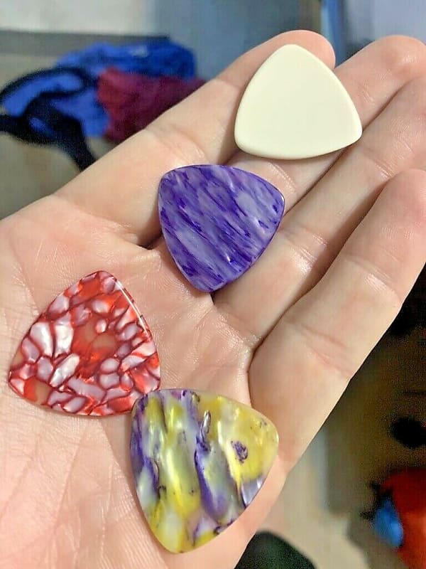 Casein Flatpick custom colors Guitar Pick Bluegrass Acoustic | Reverb