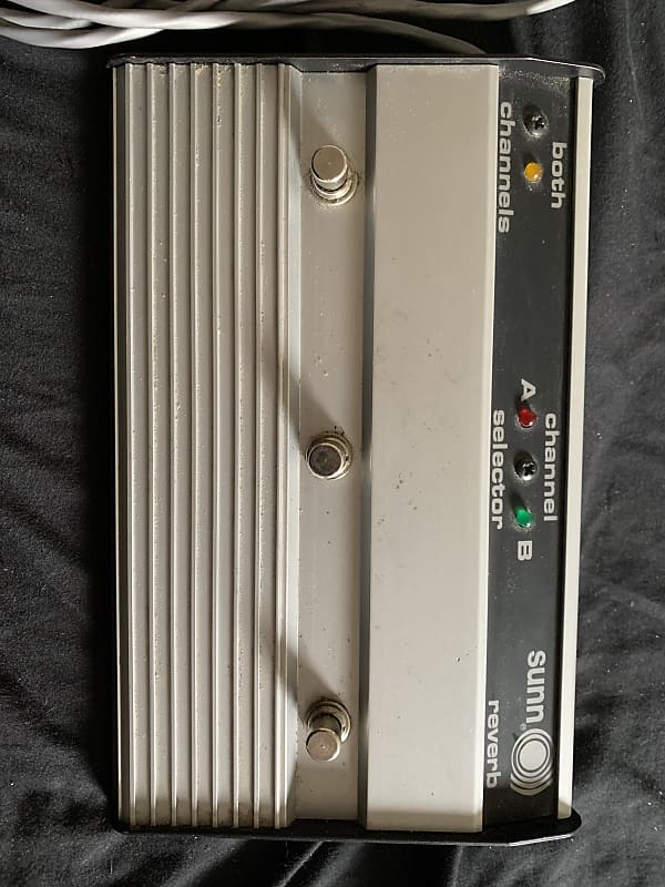 Sunn 2 Channel Selector + Reverb foot switch 1979 Metallic, | Reverb