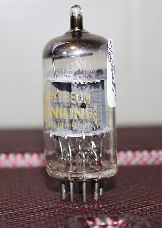 Raytheon M10 12AU7 USA ECC82 RARE MULLARD PLATE HALO GETTER | Reverb