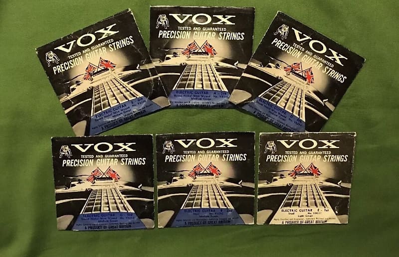 Vintage Vox Guitar strings 1960s set of 6 | Reverb