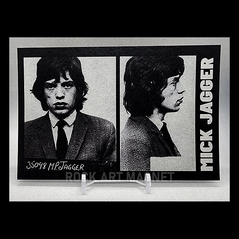 Mick Jagger Mugshot XXL Magnet 6"x4" Rolling Stones Art | Reverb