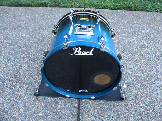 pearl Session Custom Maple 22 X 18 Bass Drum, Marine Blue | Reverb
