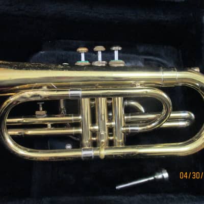Bach brand Mellophone, with case and mouthpiece, Gold. Made | Reverb