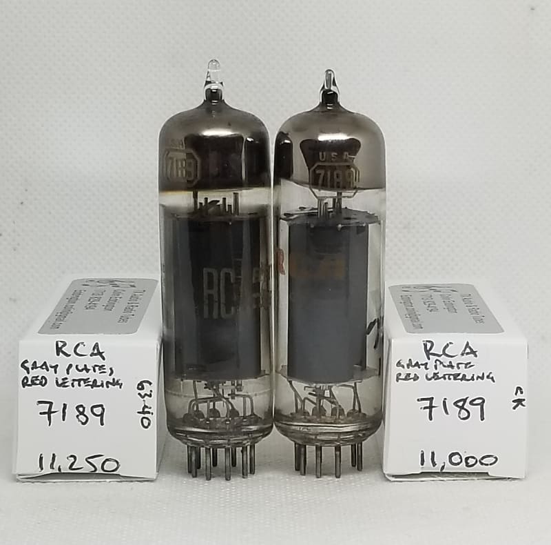 RCA 7189 Almost Perfectly Matched (2.2%) Pair NOS 6BQ5 EL84 | Reverb