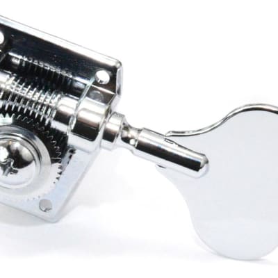 Graph Tech Ratio 4-In-Line Bass Open Back Tuners - CHROME, | Reverb