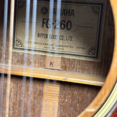 Yamaha FG-260 12-String Jumbo Dreadnought 1974 - | Reverb Australia