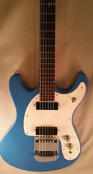 Hallmark Johnny Ramone Mosrite copy 2016 Blue Electric Guitar | Reverb