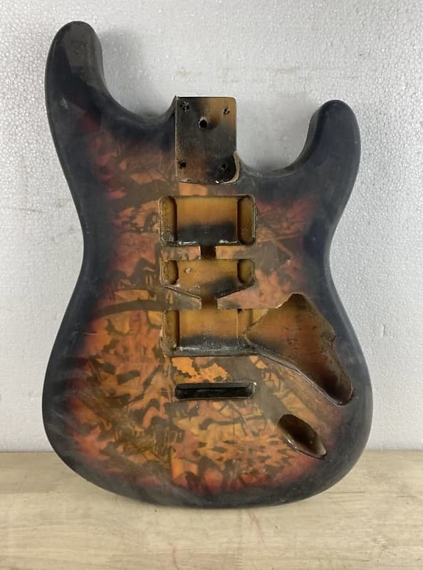 Sunburst HSH Guitar Strat Style Poplar Wood Body | Reverb