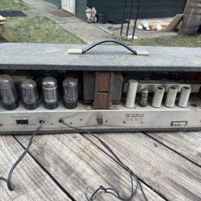 Silvertone 1485 Tube Amplifier (Head Only) 1960s - Silverface | Reverb