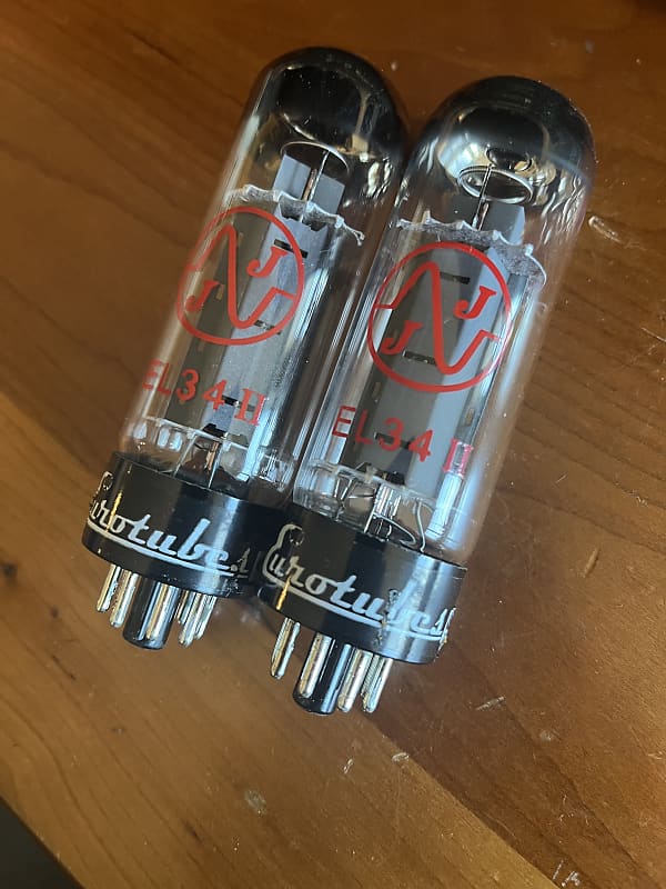 Very low use! JJ EL34 II matched pair | Reverb