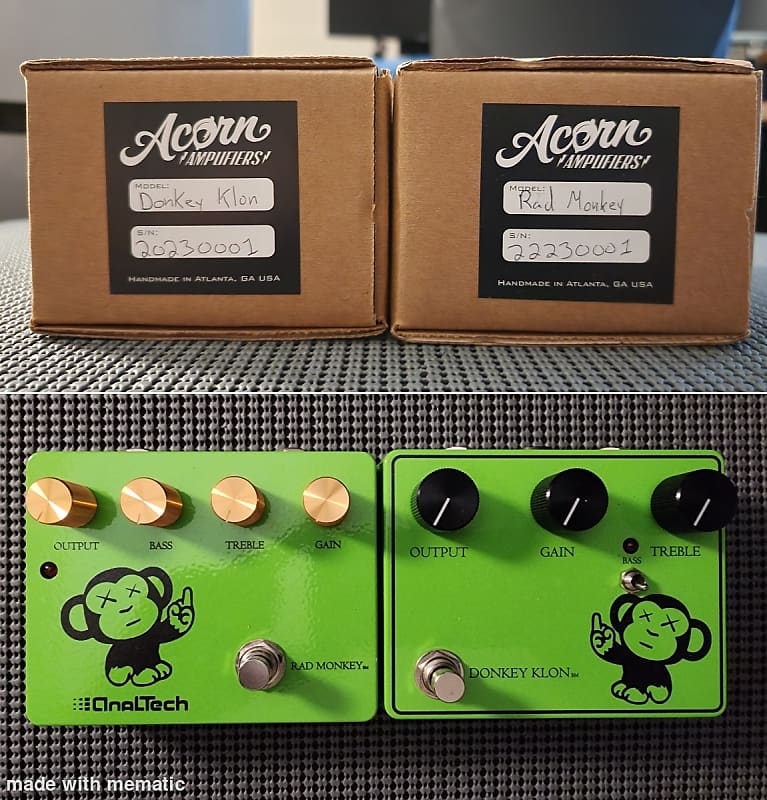 Acorn Amplifiers Rad Monkey And Donkey Klon 2023 - Green | Reverb